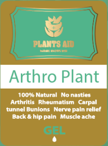 Arthro Plant Gel 250ml | Natural joint and Muscle Pain Relief Gel